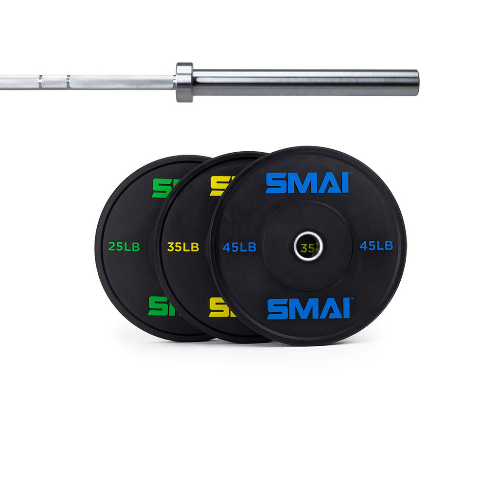 210lb Bumper Plate and Barbell Package – SMAI USA